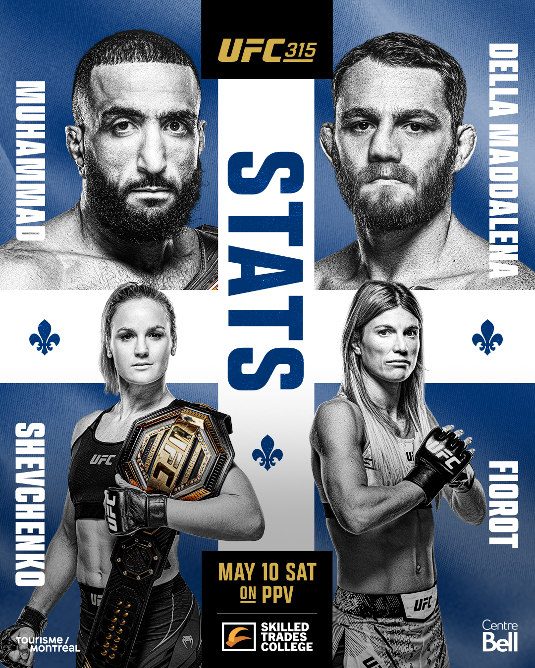 2025年5月11日UFC 315 – 直播[赛后视频] Muhammad vs. Della Maddalena – May 10 ...