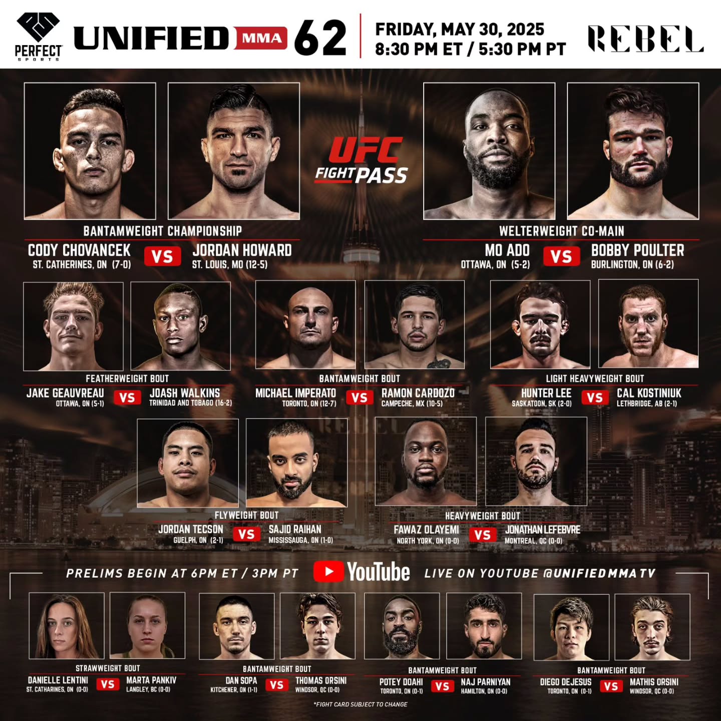 2025年5月31日Unified MMA 62 – 战报[赛后视频] Unified Mixed Martial Arts