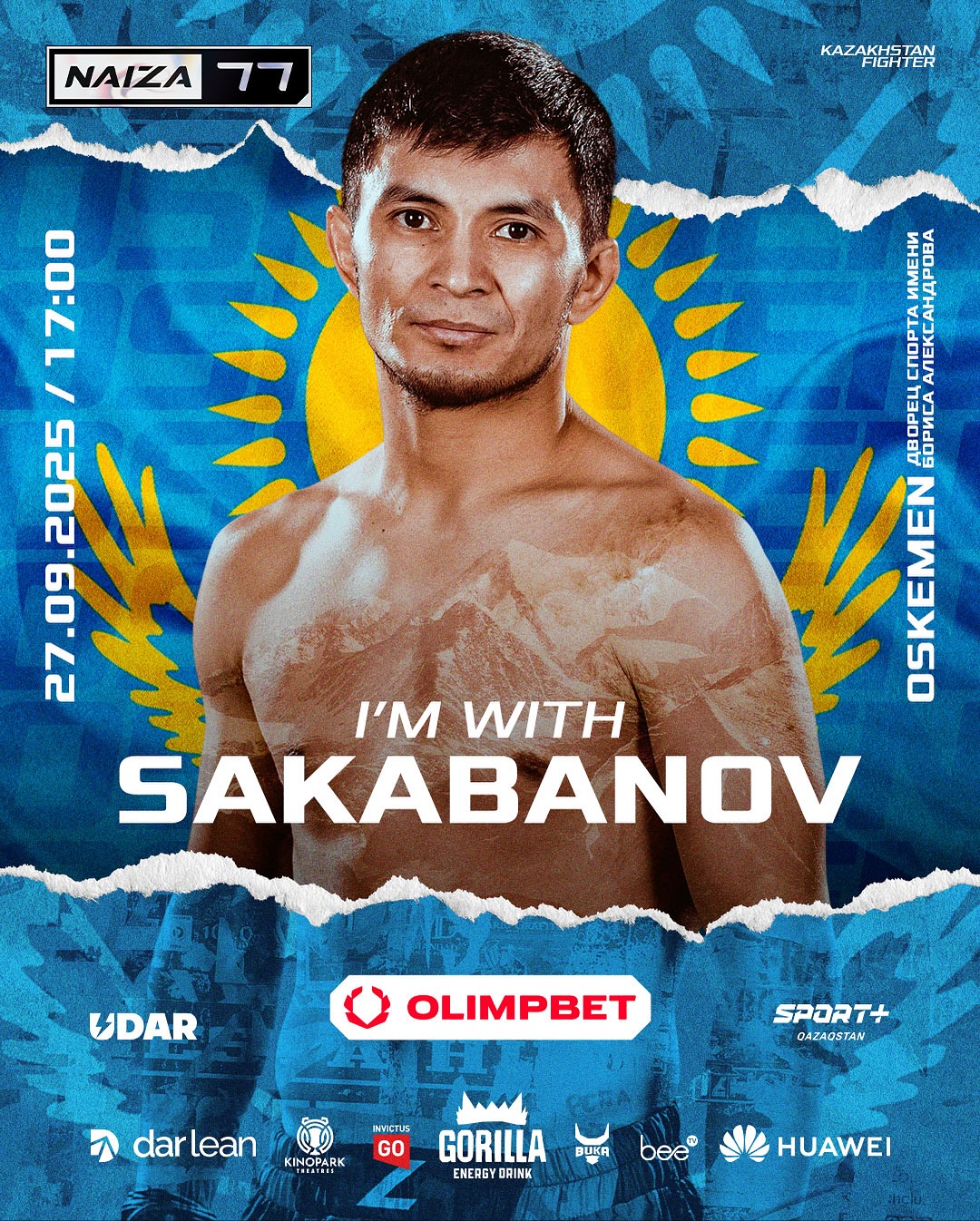 2025年9月27日Naiza FC 77 – 直播[赛后视频] SAGYN VS SAYASSATOV | Naiza Fighting ...