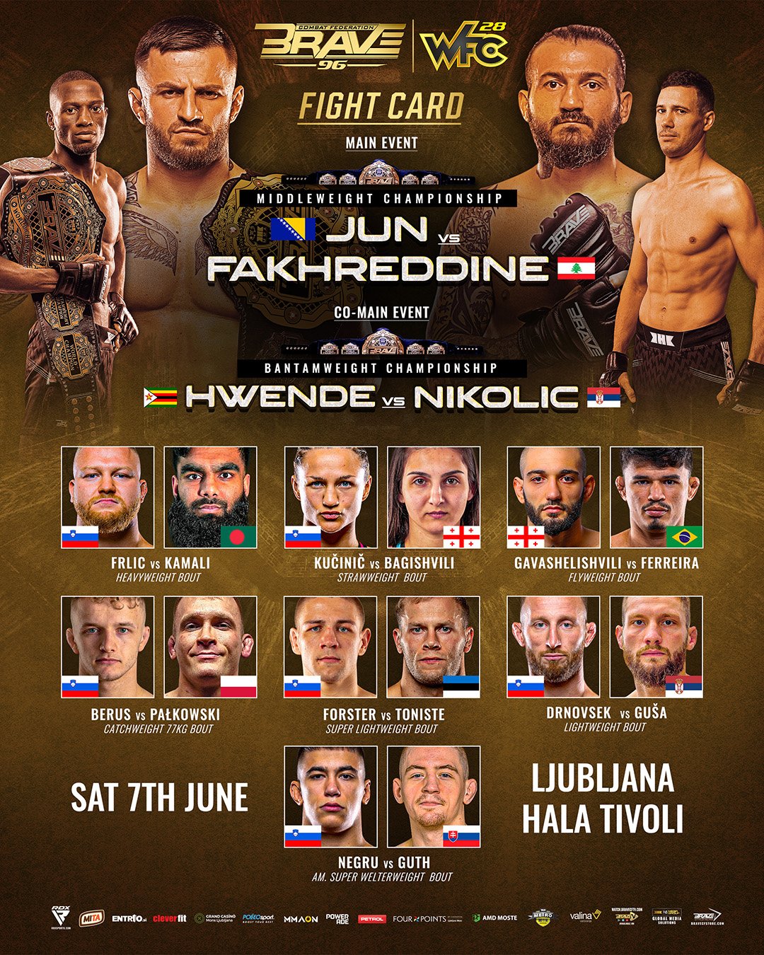 2025年6月8日BRAVE CF 96 – 直播[赛后视频] Erko Jun vs. M. Fakhreddine | BRAVE Combat Federation