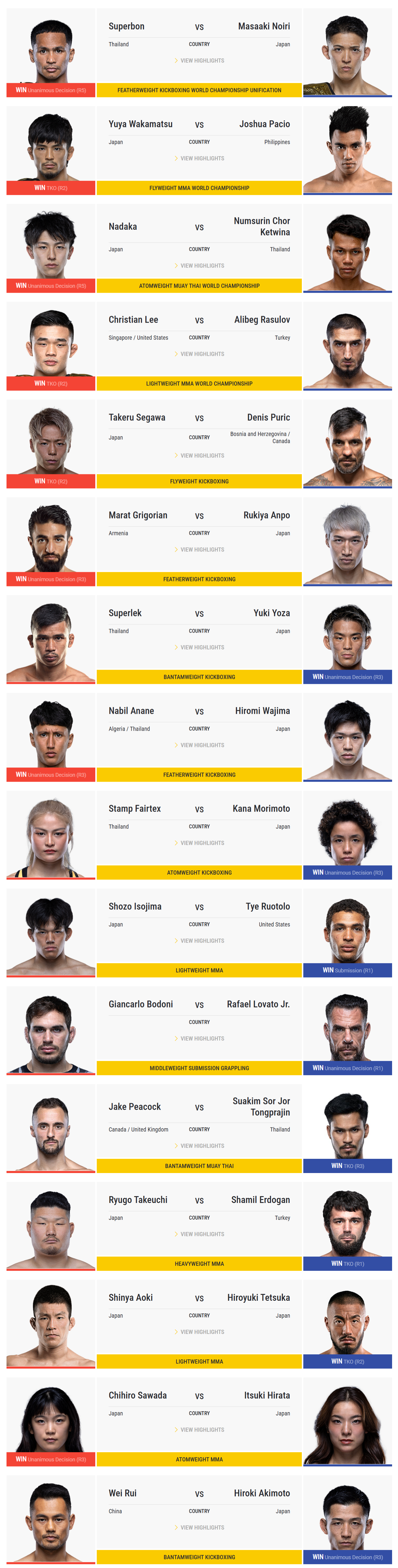 ONE 173: Superbon vs. Noiri – Live Broadcast Online – Nov 16 | ONE ...