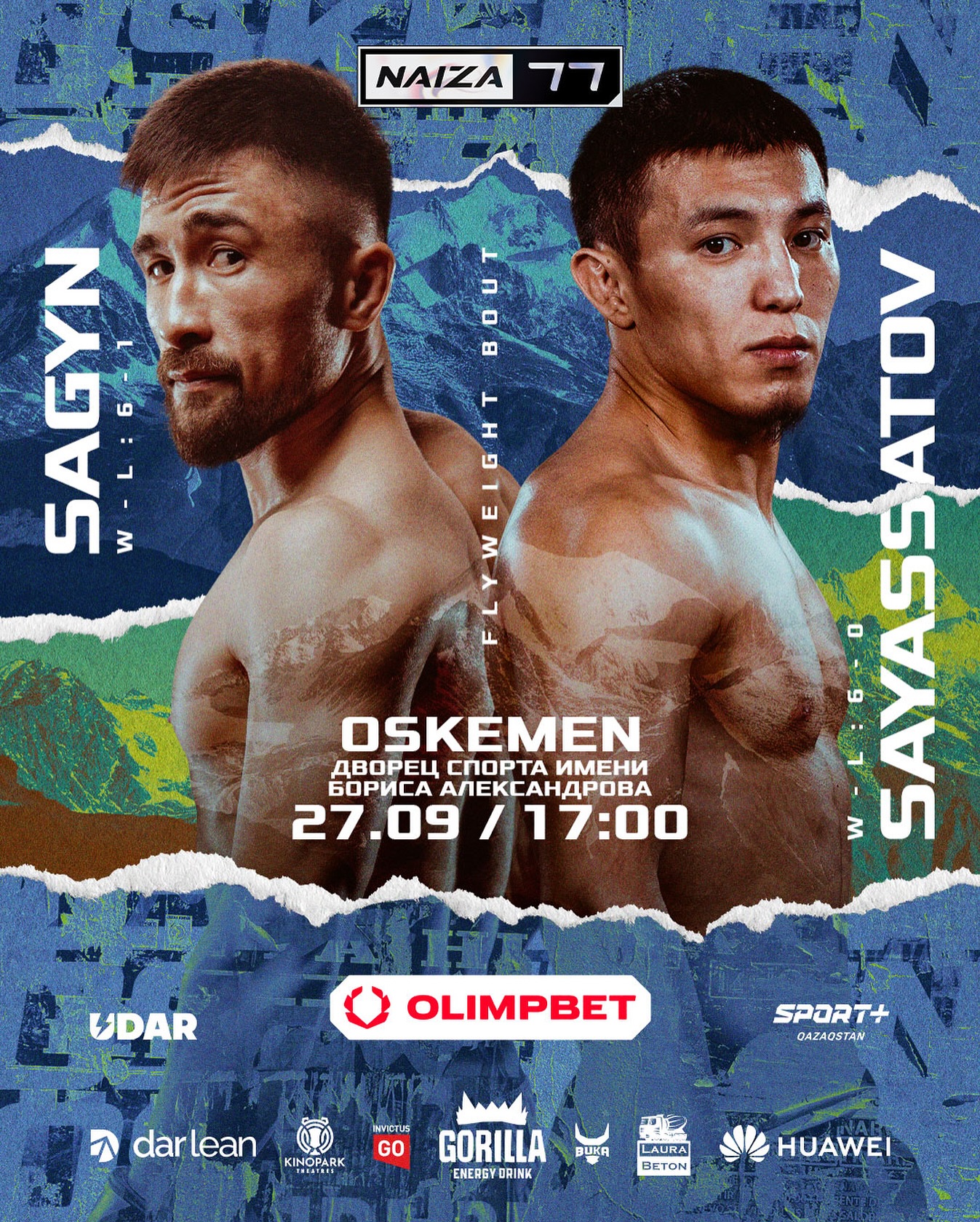 2025年9月27日Naiza FC 77 – 直播[赛后视频] SAGYN VS SAYASSATOV | Naiza Fighting ...