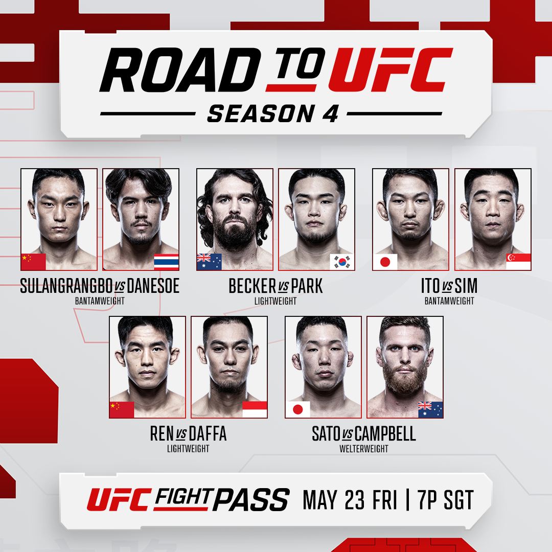 2025年5月23日UFC精英之路第4季第2比赛日 – 直播 [赛后视频] 朱康杰/谢彬领衔 | Road to UFC: Shanghai ...