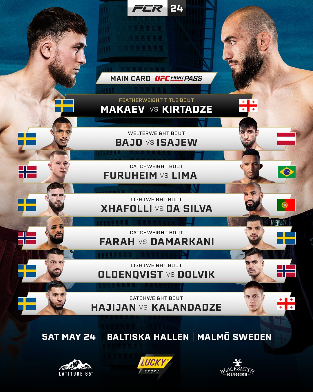 2025年5月25日FCR 24 – 战卡[赛后视频] Baysangur Makaev vs Levan Kirtadze | Fight ...