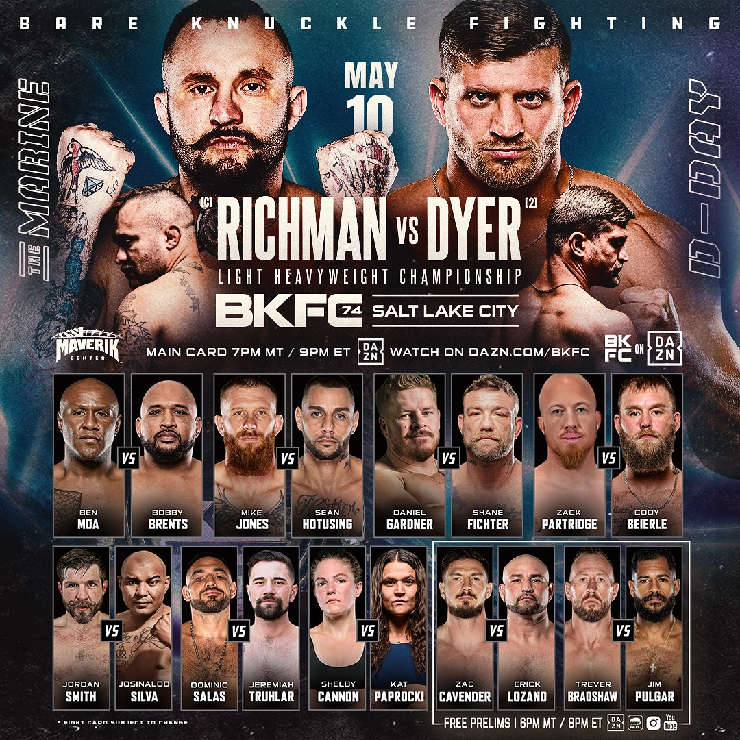 2025年5月11日BKFC 74 SALT LAKE CITY – 直播[赛后视频] RICHMAN vs DYER ON DAZN ...