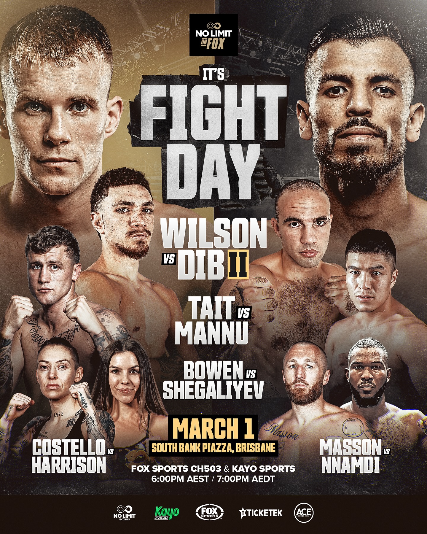 2025年3月2日No Limit Boxing拳赛 – 战报[赛后视频] Liam Wilson vs Youssef Dib 2: No ...