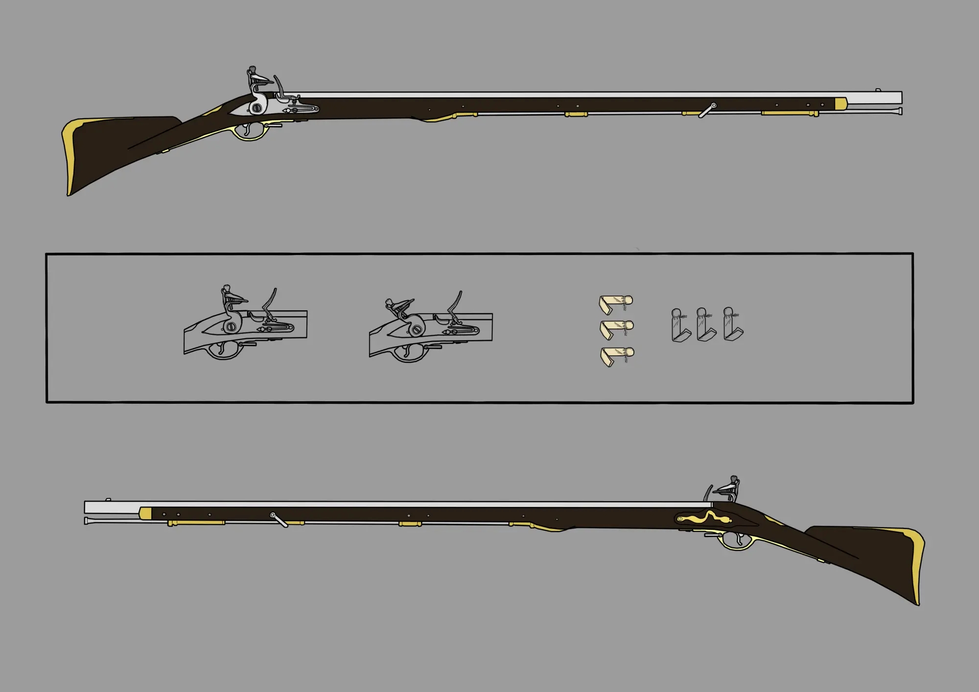 褐贝斯P1730燧发枪量产型（1730）